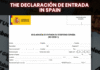 Declaración de Entrada Spain: How to Complete It
